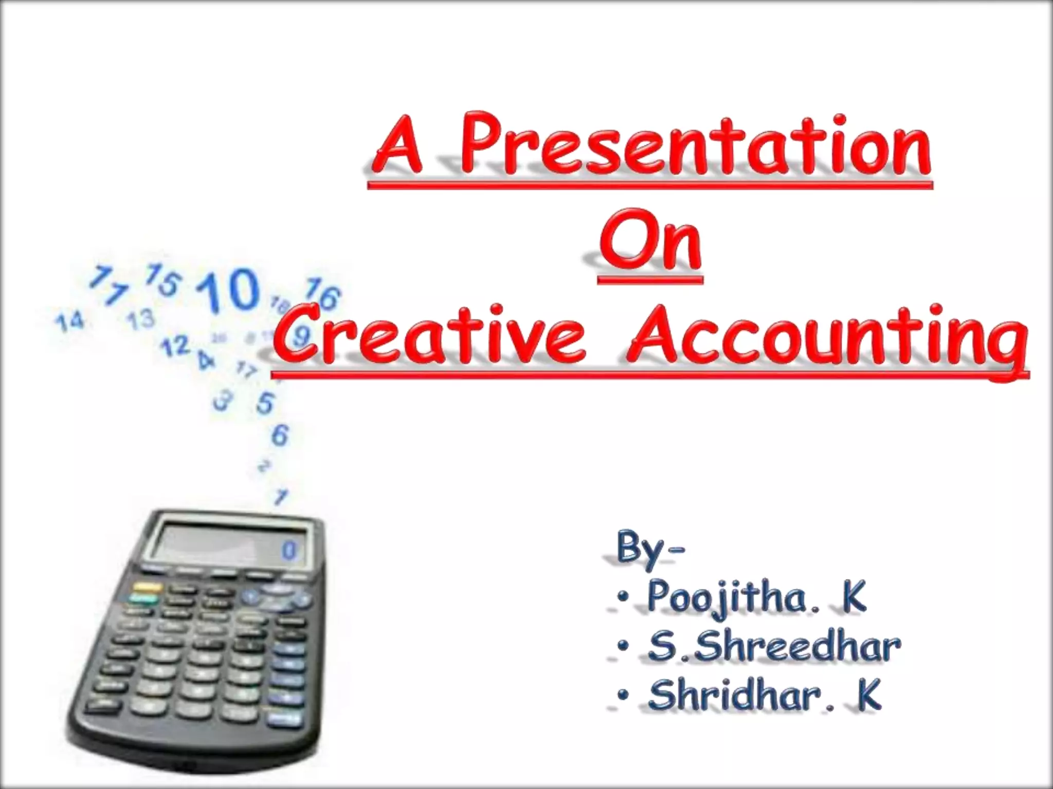 Creative accounting | PPT