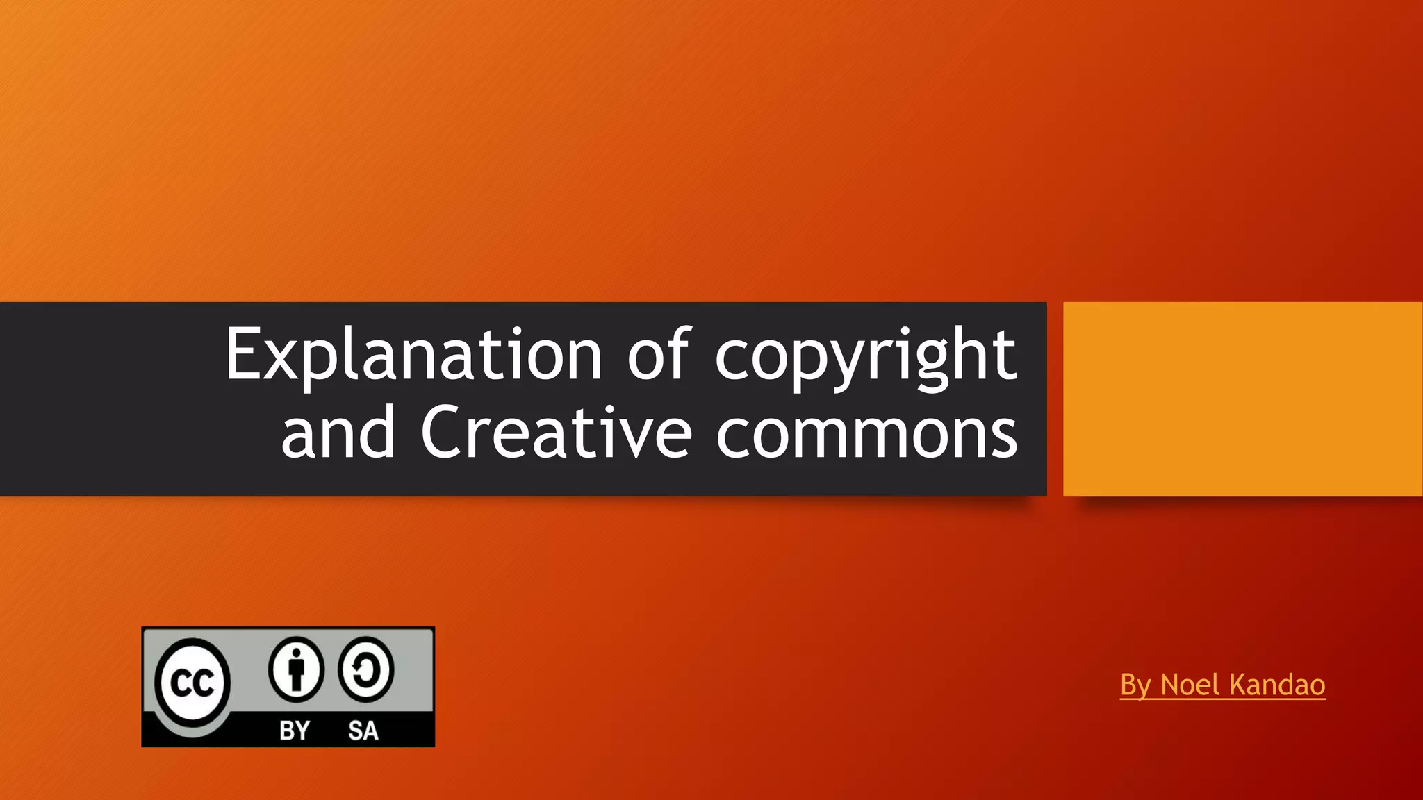 Creative and copyright commons | PPTX