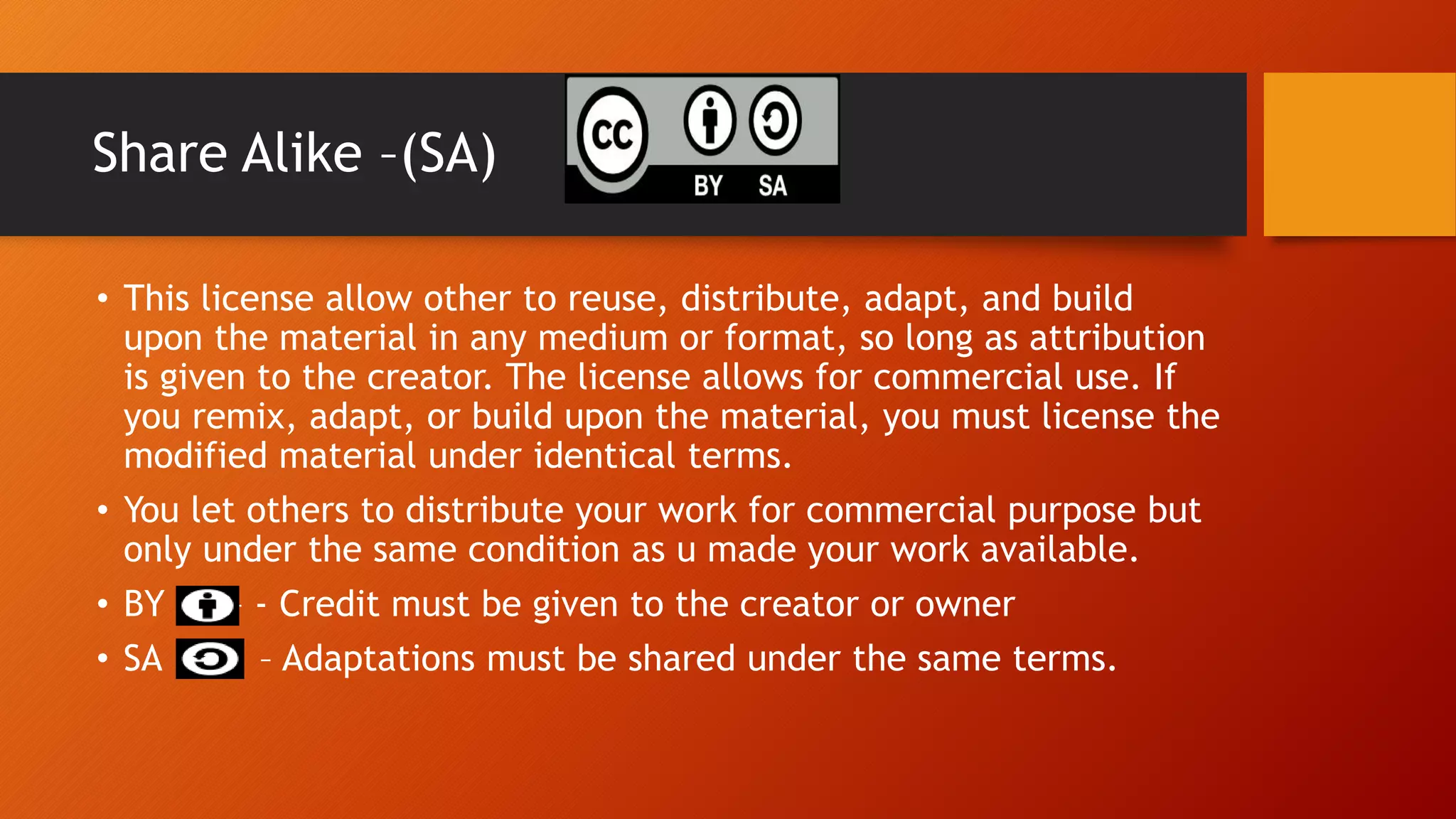 Creative and copyright commons | PPTX