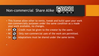 Creative and copyright commons | PPTX