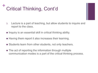 Creative and critical thinking | PPTX