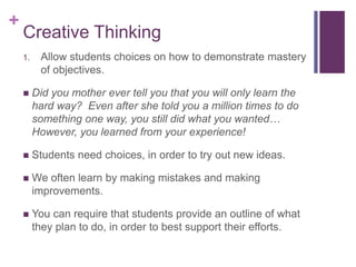 Creative and critical thinking | PPTX