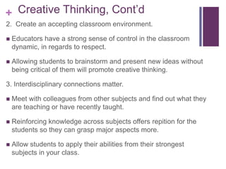 Creative and critical thinking | PPTX