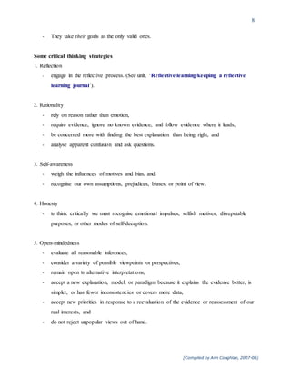 Creative and critical thinking ETC | PDF