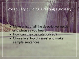 Creative and descriptive writing | PPT