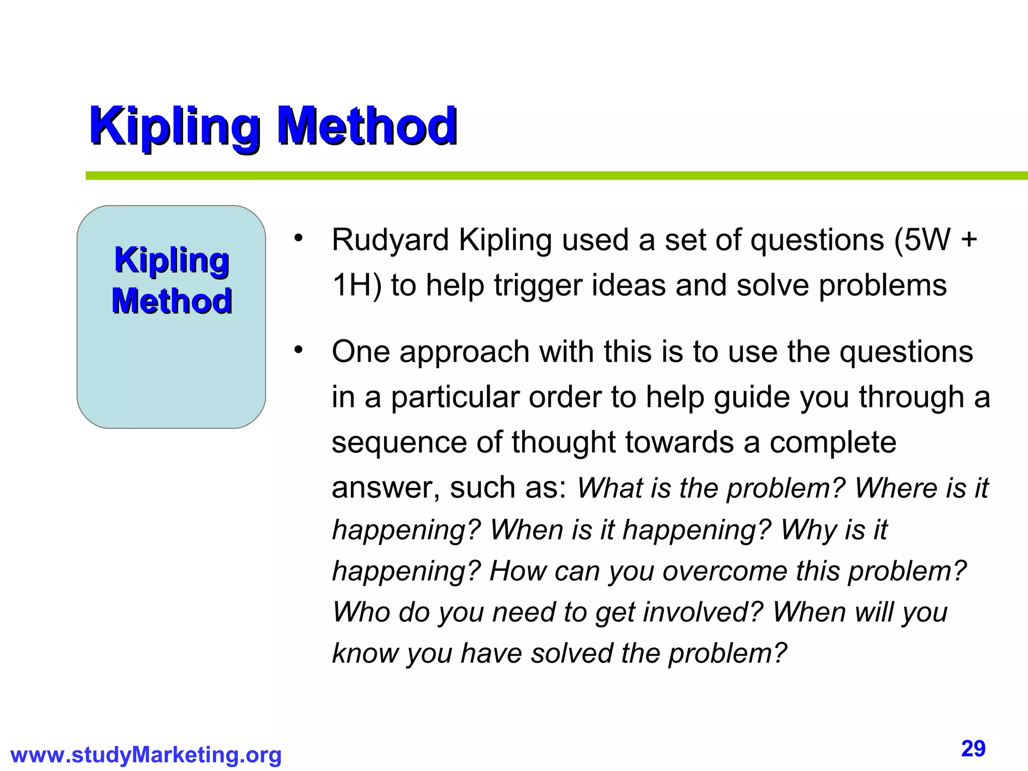 Creative and innovative thinking skills | PPT