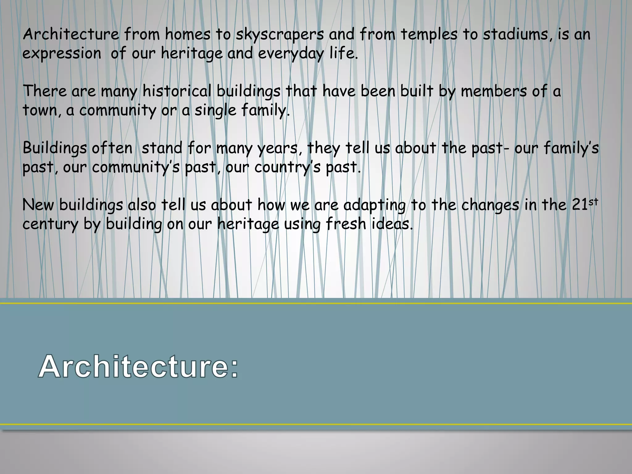 Creative arts grade 7 buildings- Henriëtte Coertzen | PPTX