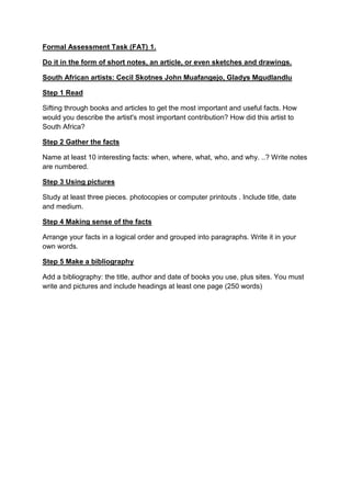 Art is very important and project used to guide learners | PDF