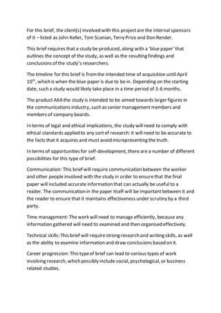 Creative brief example study | DOCX