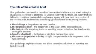 A guide to writing great creative communication briefs | PPT