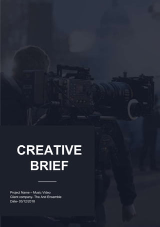 Creative brief music video | PDF