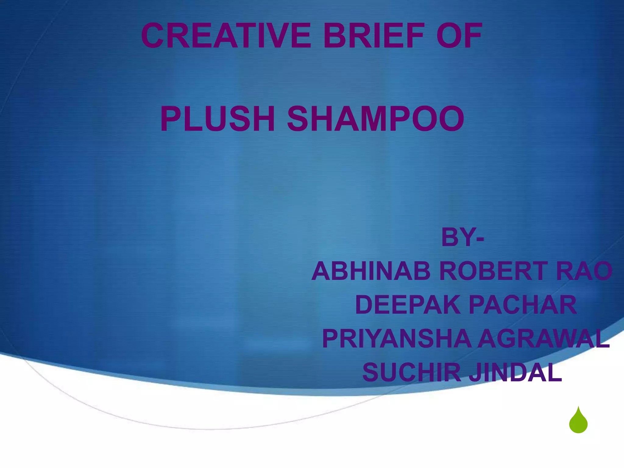 Creative brief of plush shampoo | PPTX