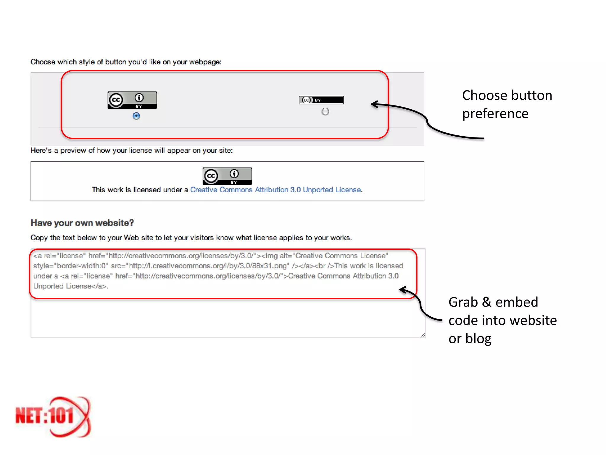 How to Create Creative Commons Licensing Buttons for Your Website | PPTX