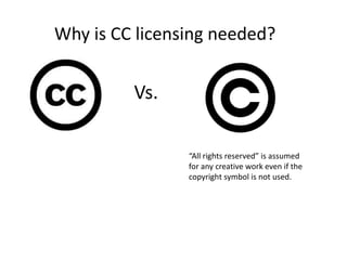 Introduction to Creative Commons Licensing | PPTX
