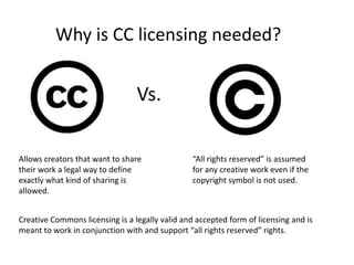 Introduction to Creative Commons Licensing | PPTX