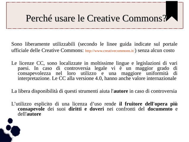 Le licenze Creative Commons | PPT