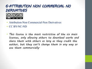 Creative commons Licenses by ddebuyo | PPTX