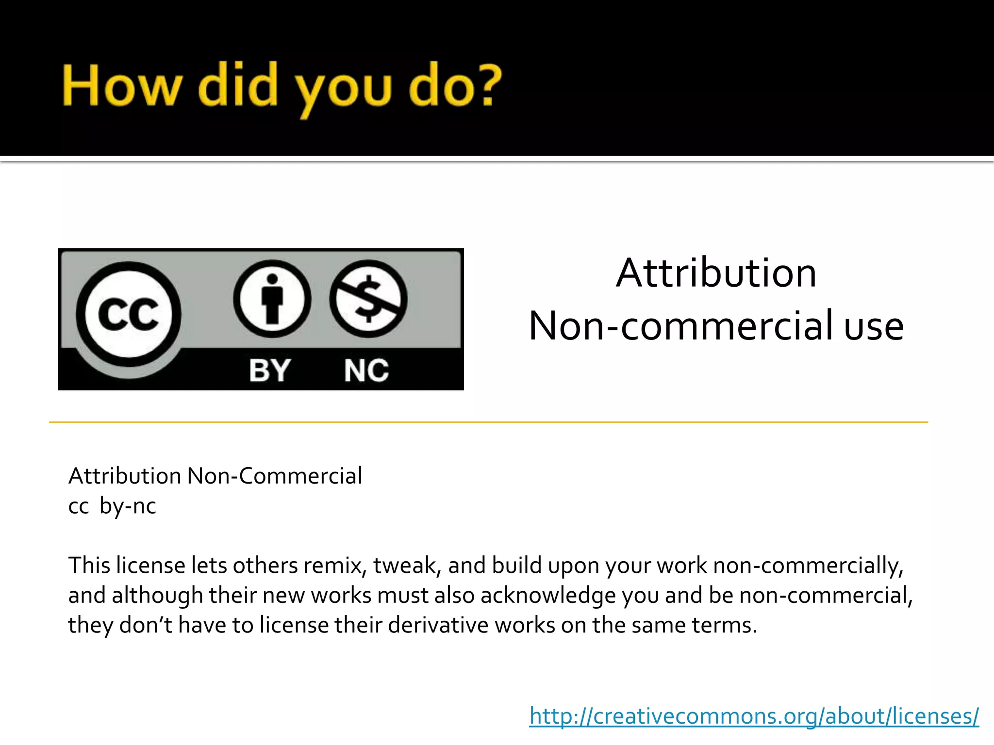Creative Commons license basics | PPTX