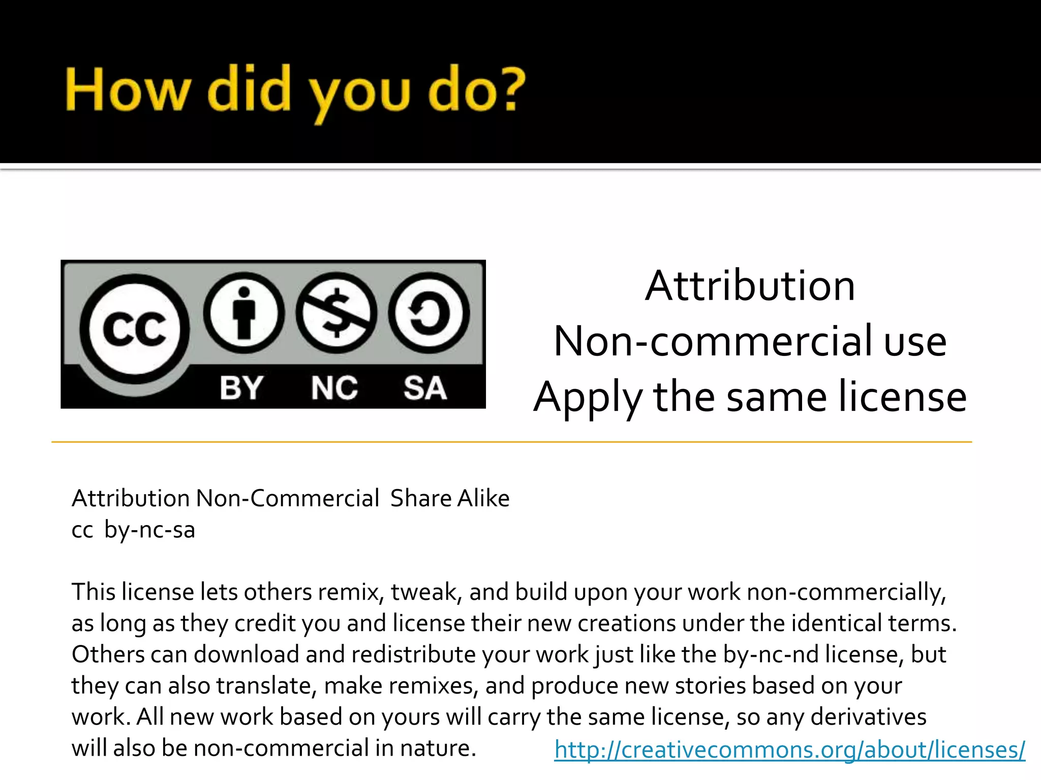 Creative Commons license basics | PPTX