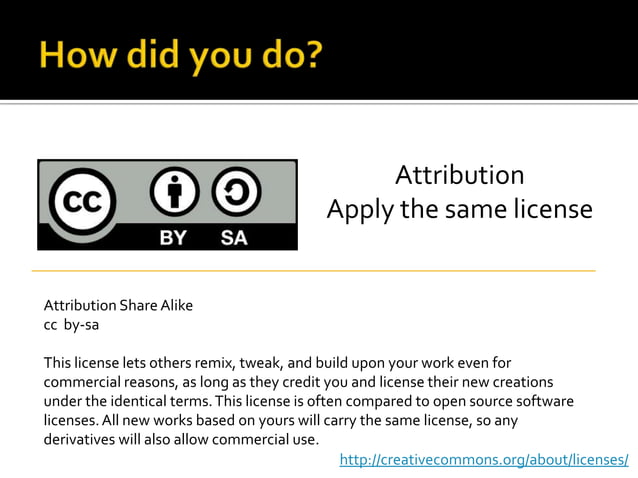 Creative Commons license basics | PPTX