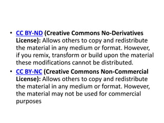 Creative commons-ppt draft. Only for Creative Commons licence testing ...