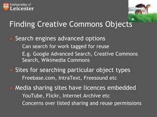 Getting unCommonly Creative: Reusing and creating open materials | PPT