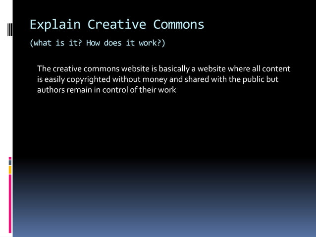 Creative commons i | PPT