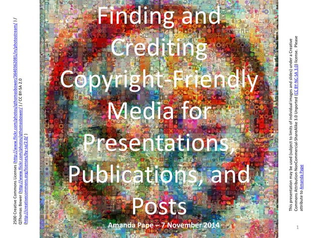 Finding and Crediting Copyright-Friendly Images for Presentations and ...