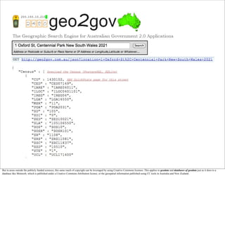 Creative Commons Law and the GeoWeb presentation | PDF