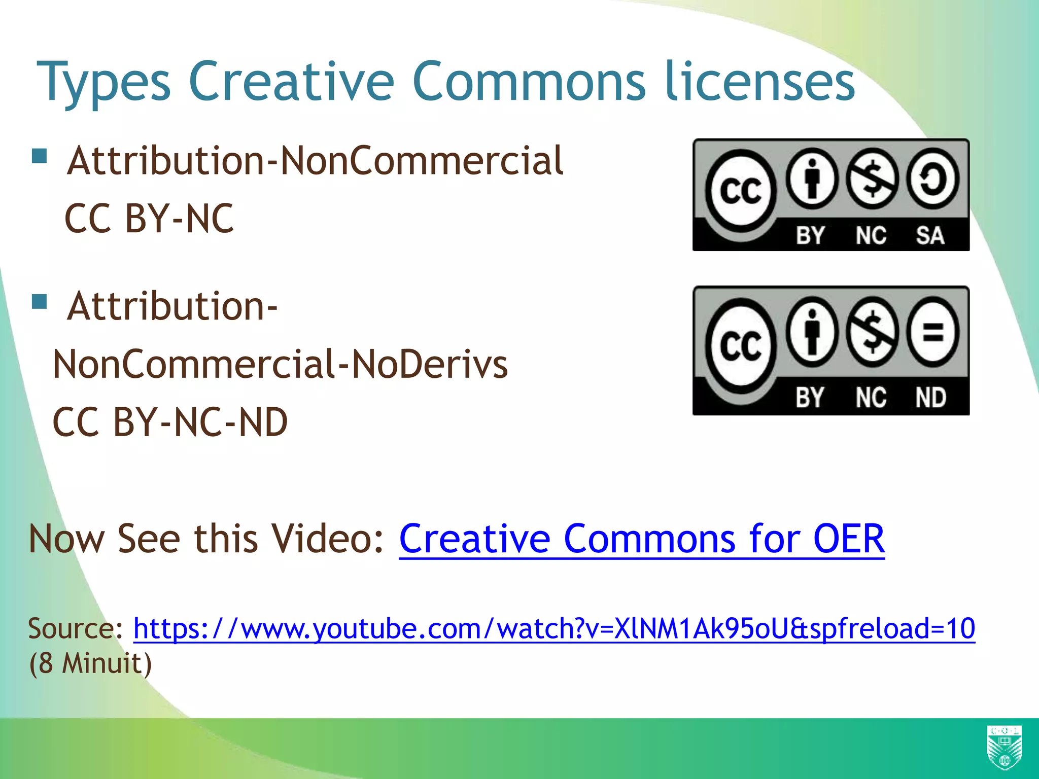 Creative commons licences | PPTX