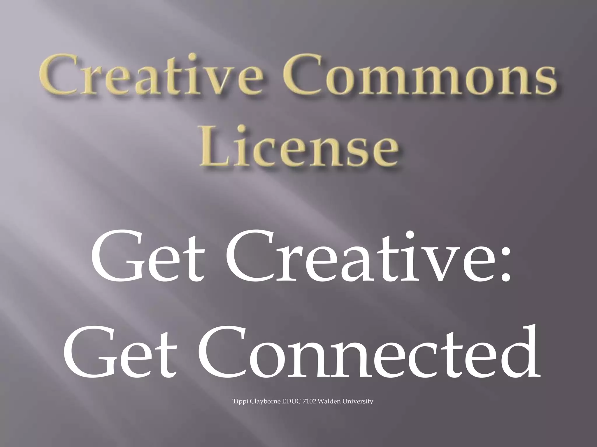 Creative commons license1 | PPTX