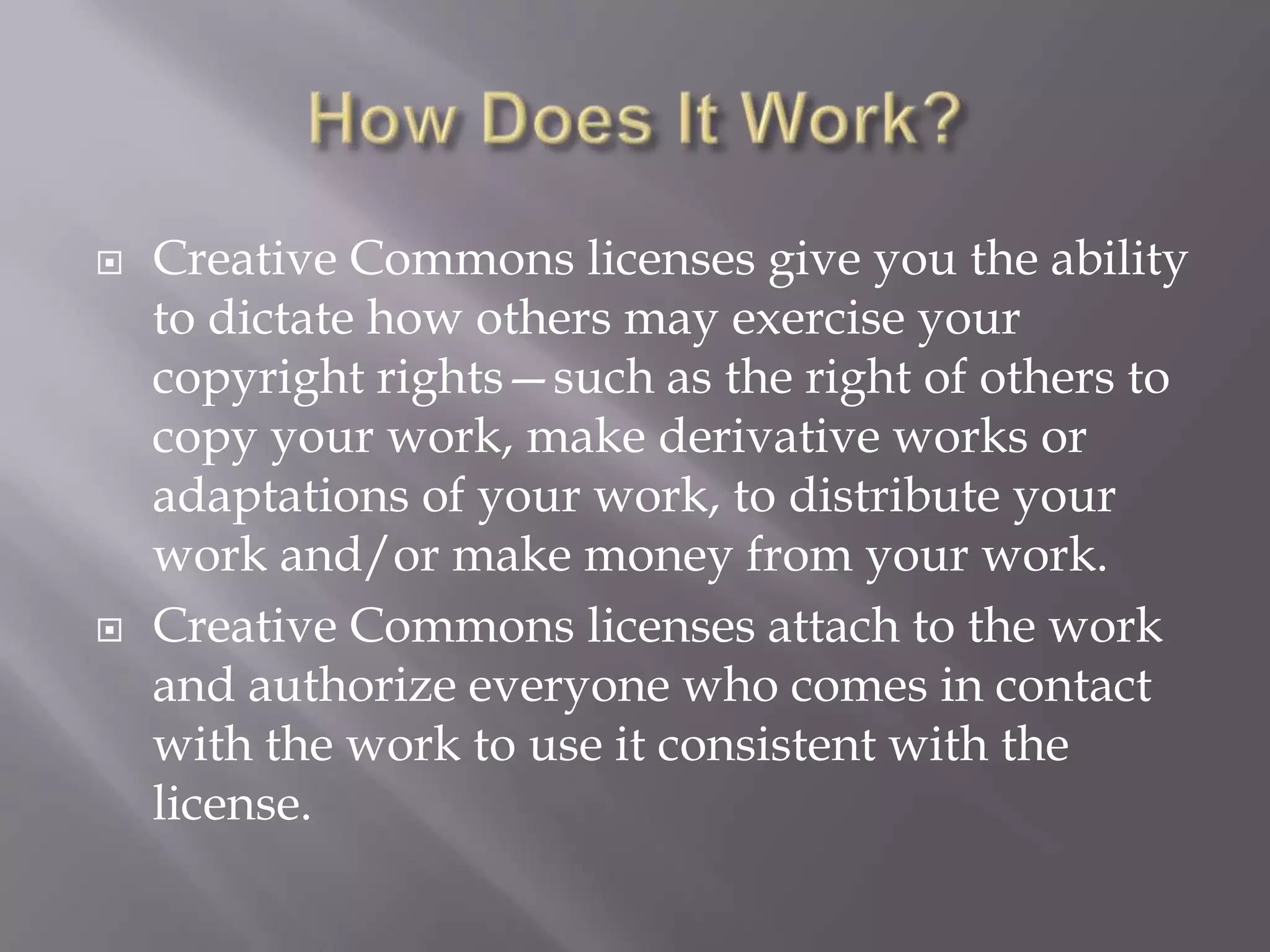 Creative commons license1 | PPTX