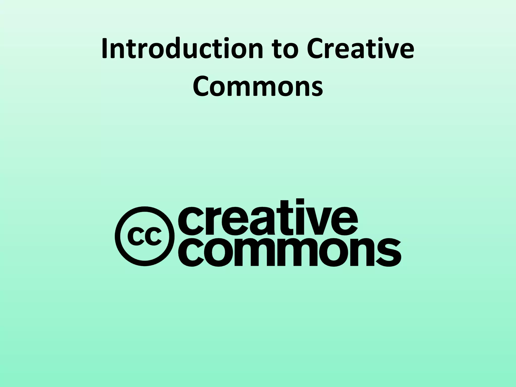 Creative commons licenses | PPT
