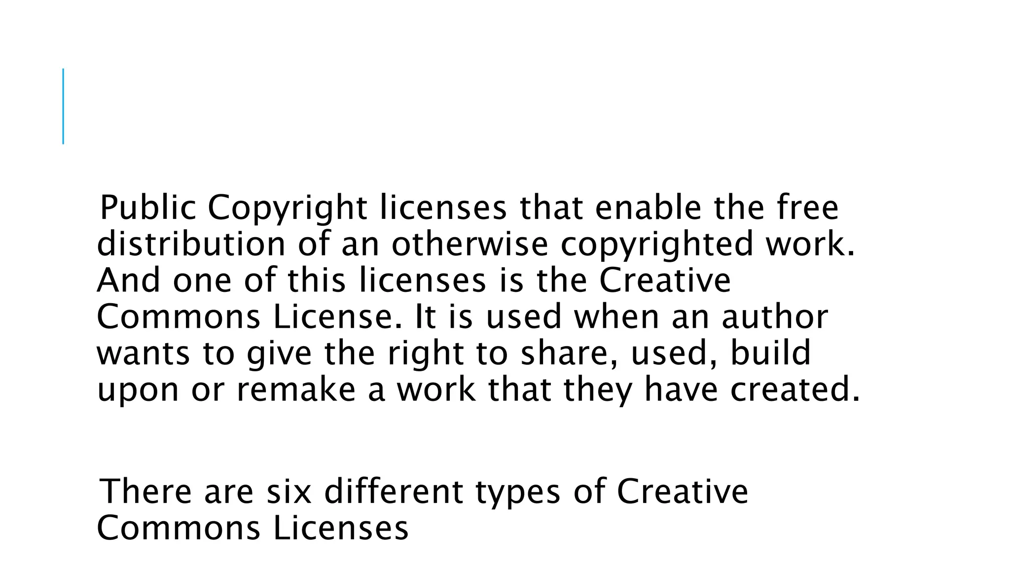 Creative commons licenses | PPT