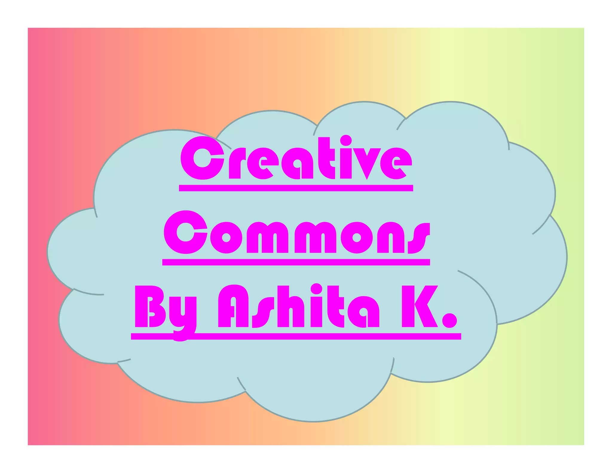 Creative commons presentation | PPT