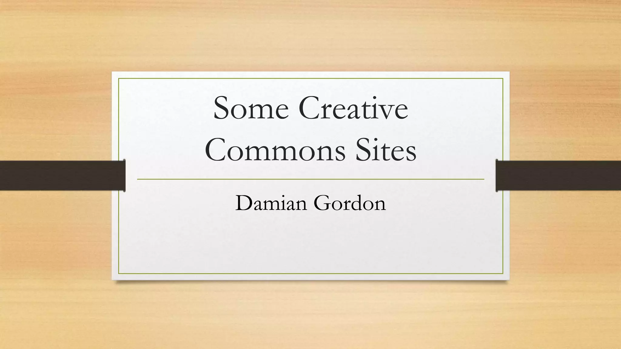 Creative Commons Sites | PPT