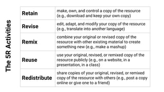 Creative commons, the 5 rs, and oer | PPTX