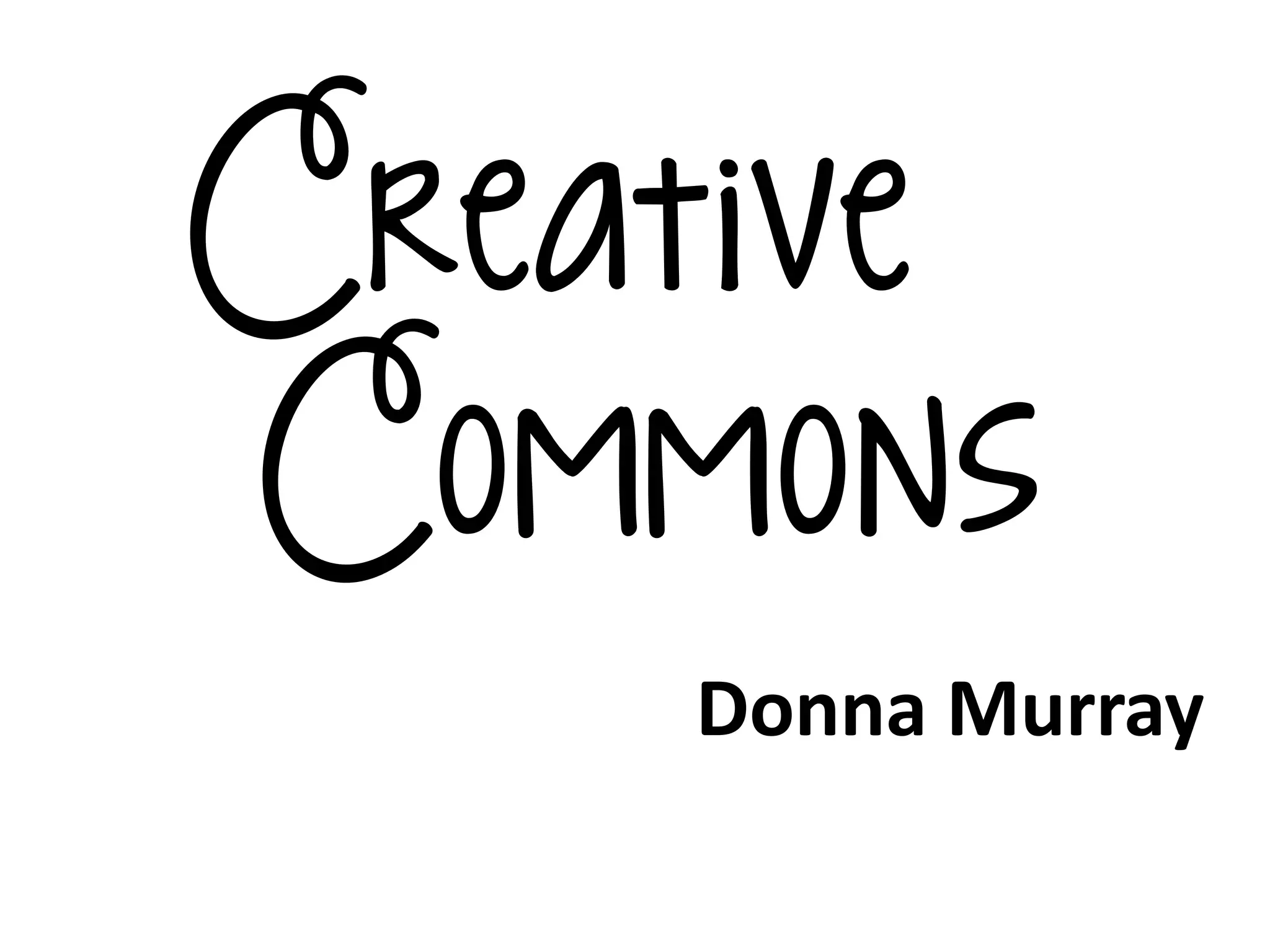 Creative commons with fonts to post online | PPT