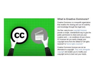 Creative commons with fonts to post online | PPT
