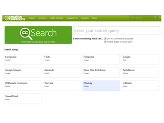Creative commons with fonts to post online | PPT
