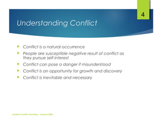 Creative conflict handling.uctfeb06 | PPT