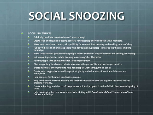 CREATIVE CONNECTIONS TEAM: SLEEP SOLUTIONS MINDMAP & OUTLINE | PPT