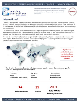 Creative Corrections Capabilities Statement | PDF