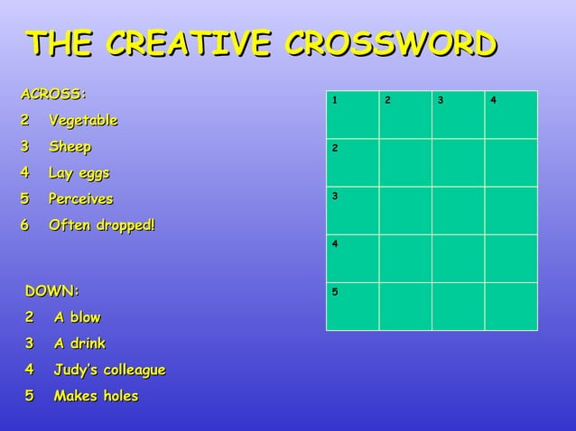 Creative crossword | PPT