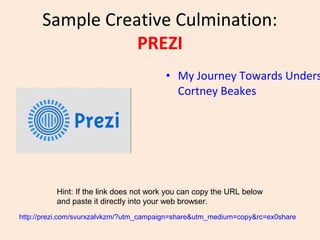 Personal Narrative for Creative Culmination 2014 | PPT