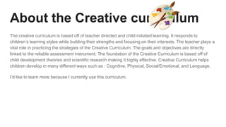 Creative curriculum | PPTX