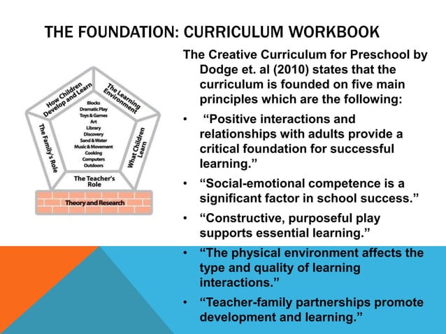Creative Curriculum | PPTX | Daycare and Pre-School | Parenting