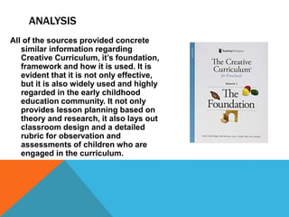 Creative Curriculum | PPTX
