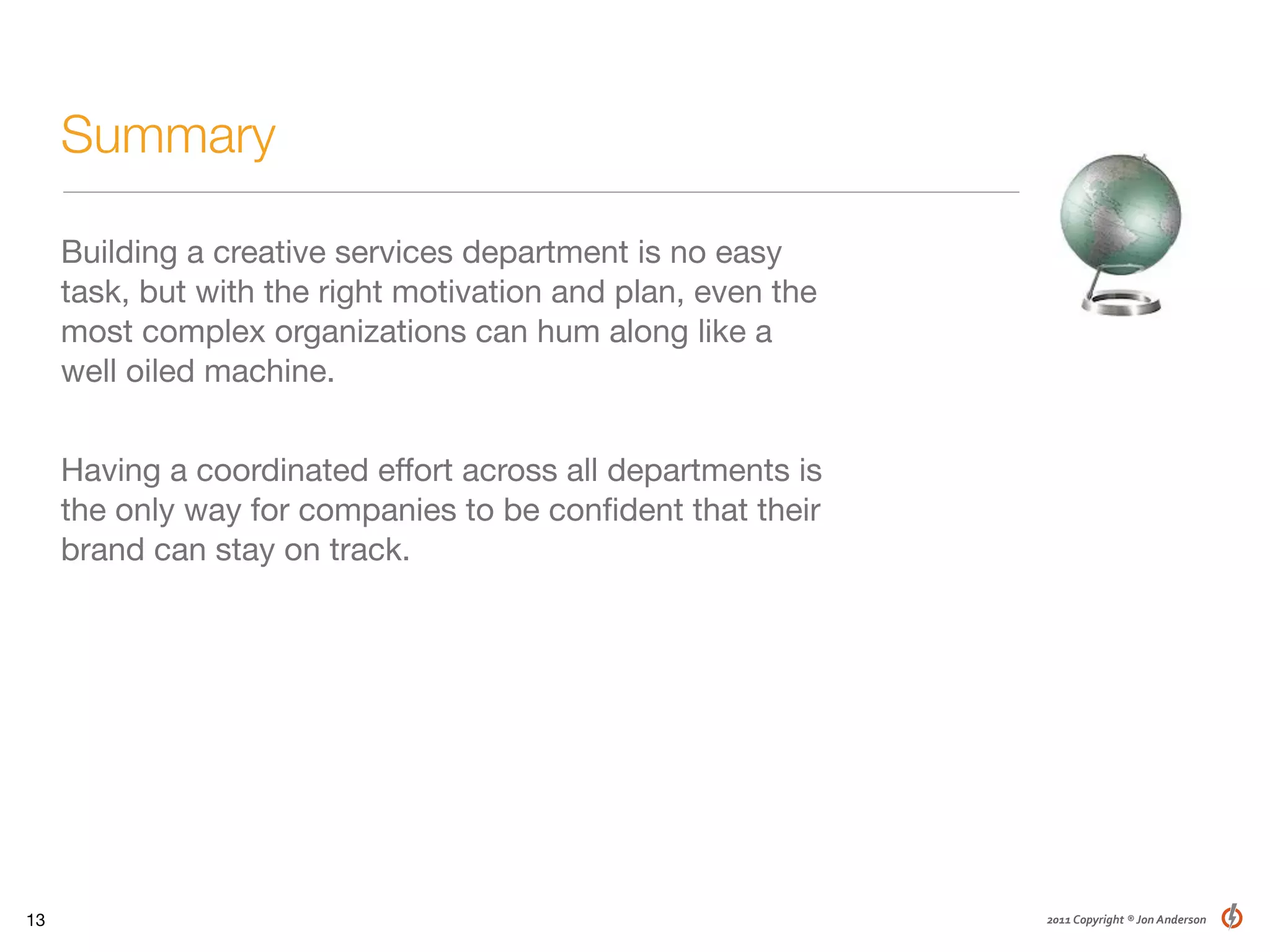 Creative Department Planning | PDF