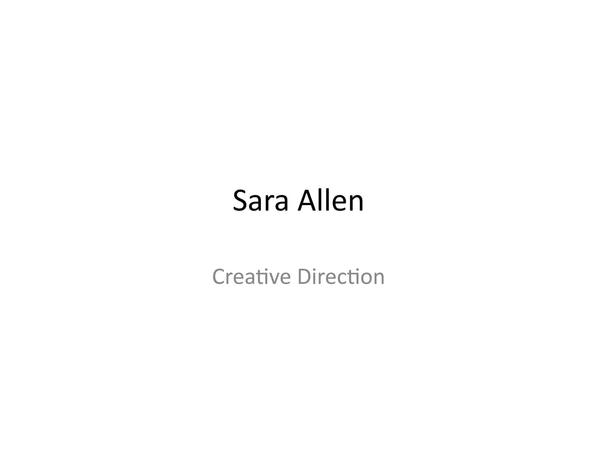 Creative Direction | PDF